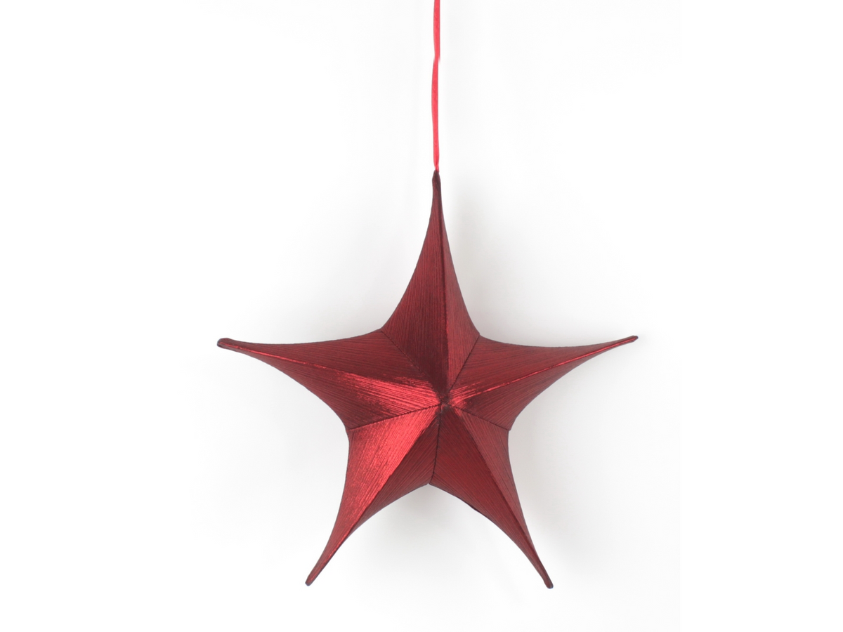 Werner Voß GmbH Dekostern Starlet rot-metallic 65 cm – Tischideen ...