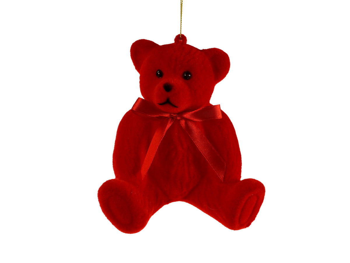 Werner Voß Hänger Teddy rot beflockt 12,5cm – Tischideen & Ambiente