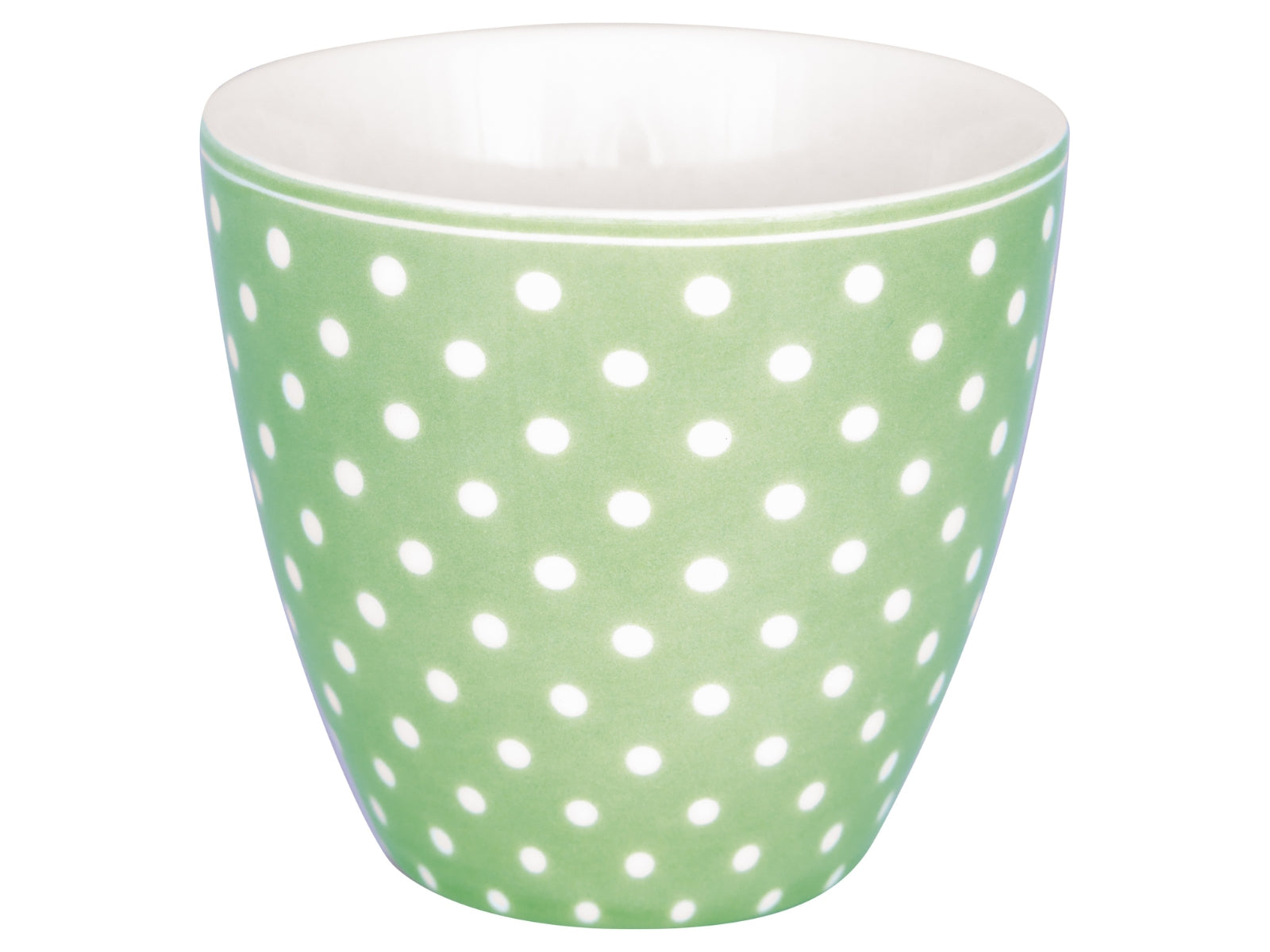 Greengate Dotty Latte Cup pale green 0,35l – Tischideen & Ambiente